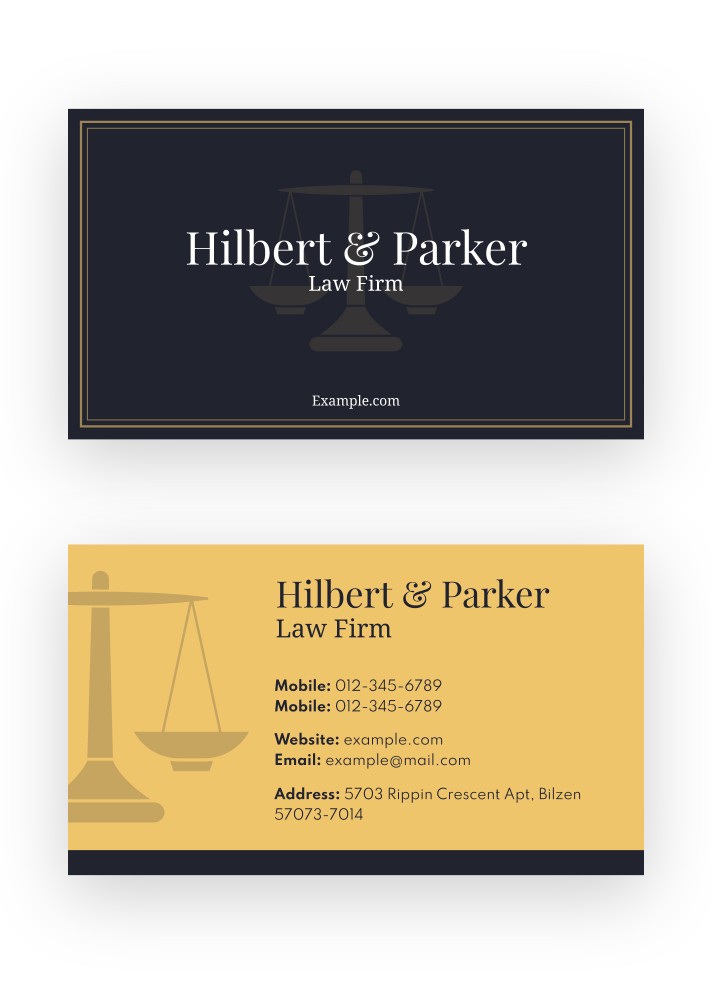 Legal Business Card Examples